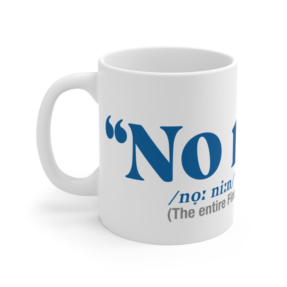 No Niin - The Entire Finnish Language Coffee Mug, 11oz | Saunazilla